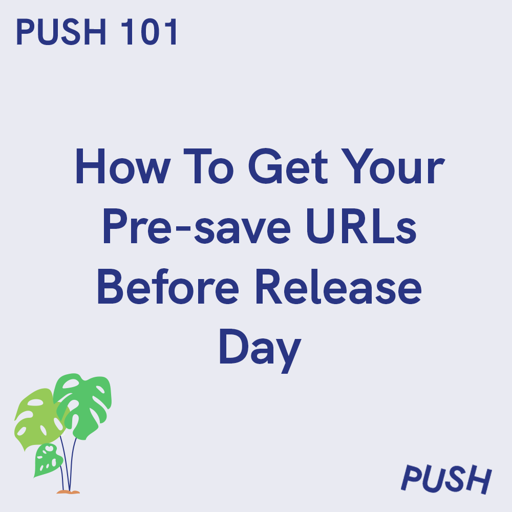 PUSH 101 How To Get Your Pre save URLs Before Release Day PUSH fm