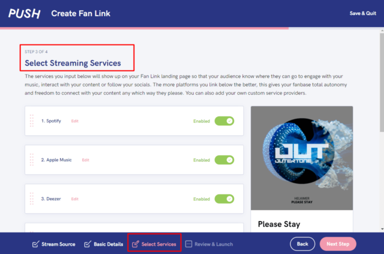 PUSH 101: How to update URLs in your Fan Link - PUSH.fm