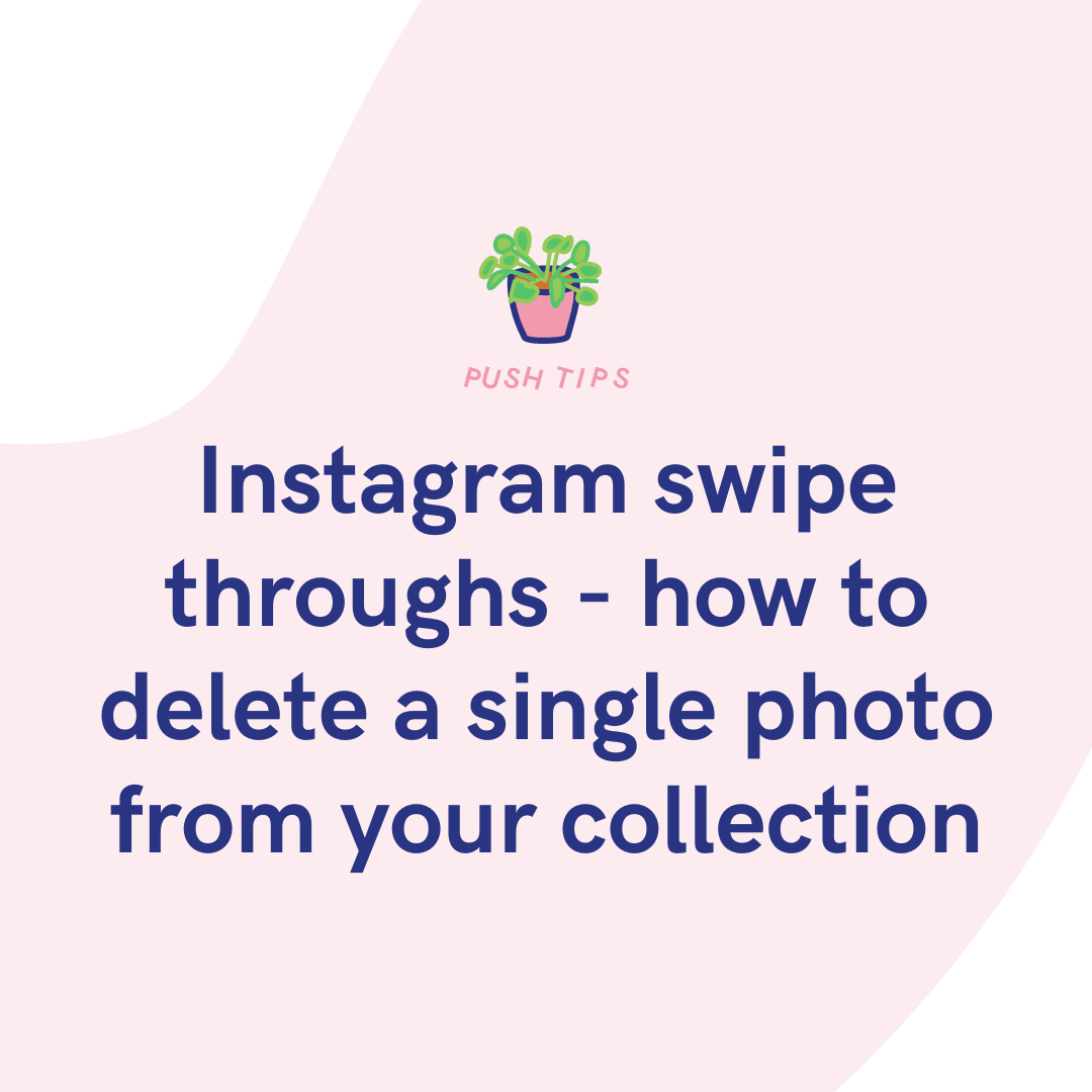 Instagram swipe throughs - how to delete a single photo from your ...