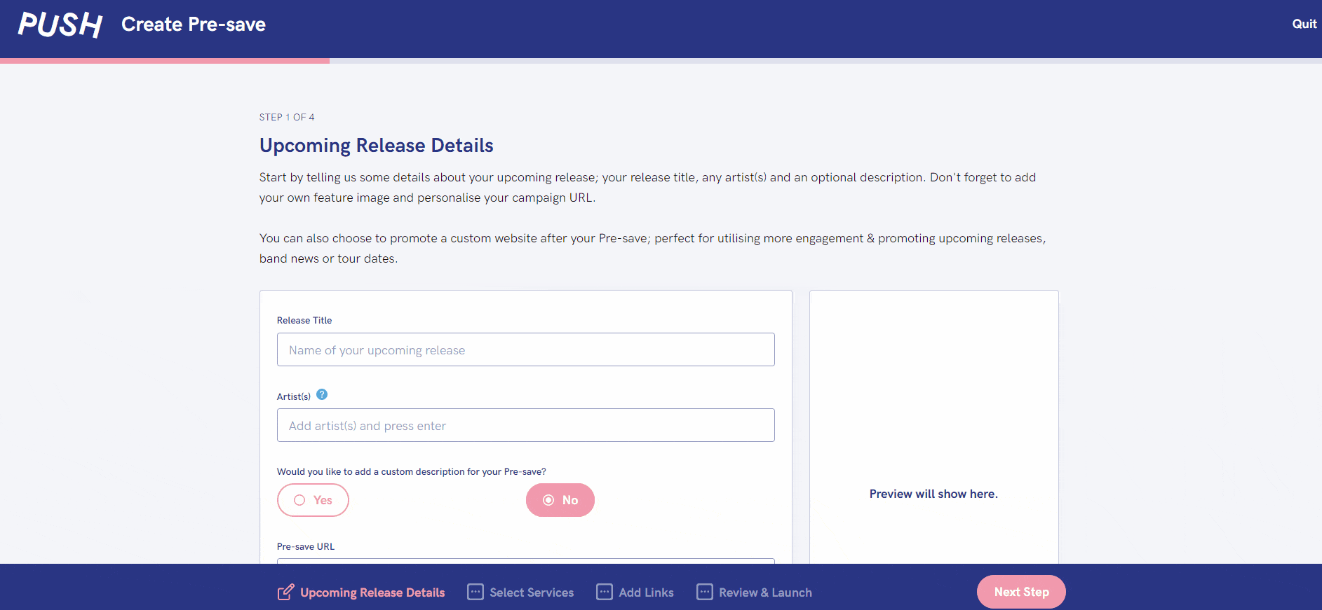 How To Create A Pre save Campaign PUSH fm