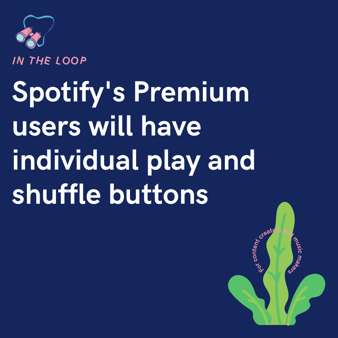 Spotify's Premium users will have individual play and shuffle buttons ...