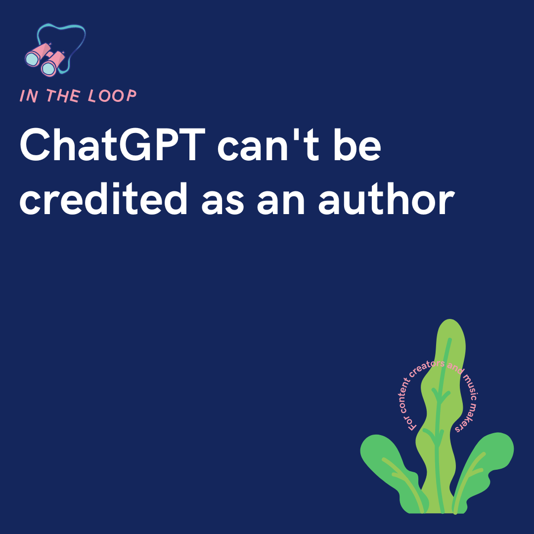 ChatGPT can't be credited as an author - PUSH.fm