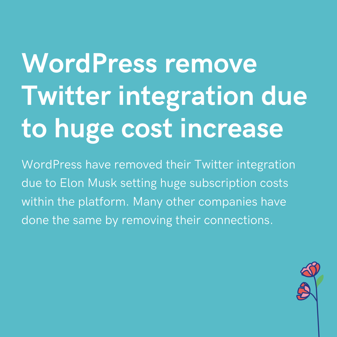 WordPress remove Twitter integration due to huge cost increase - PUSH.fm WordPress remove Twitter integration due to huge cost increase - PUSH.fm