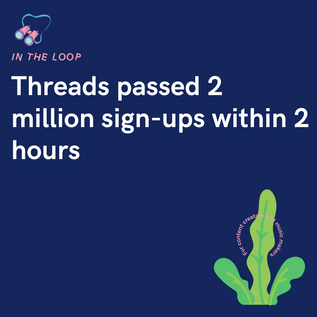 Threads passed 2 million sign-ups within 2 hours - PUSH.fm