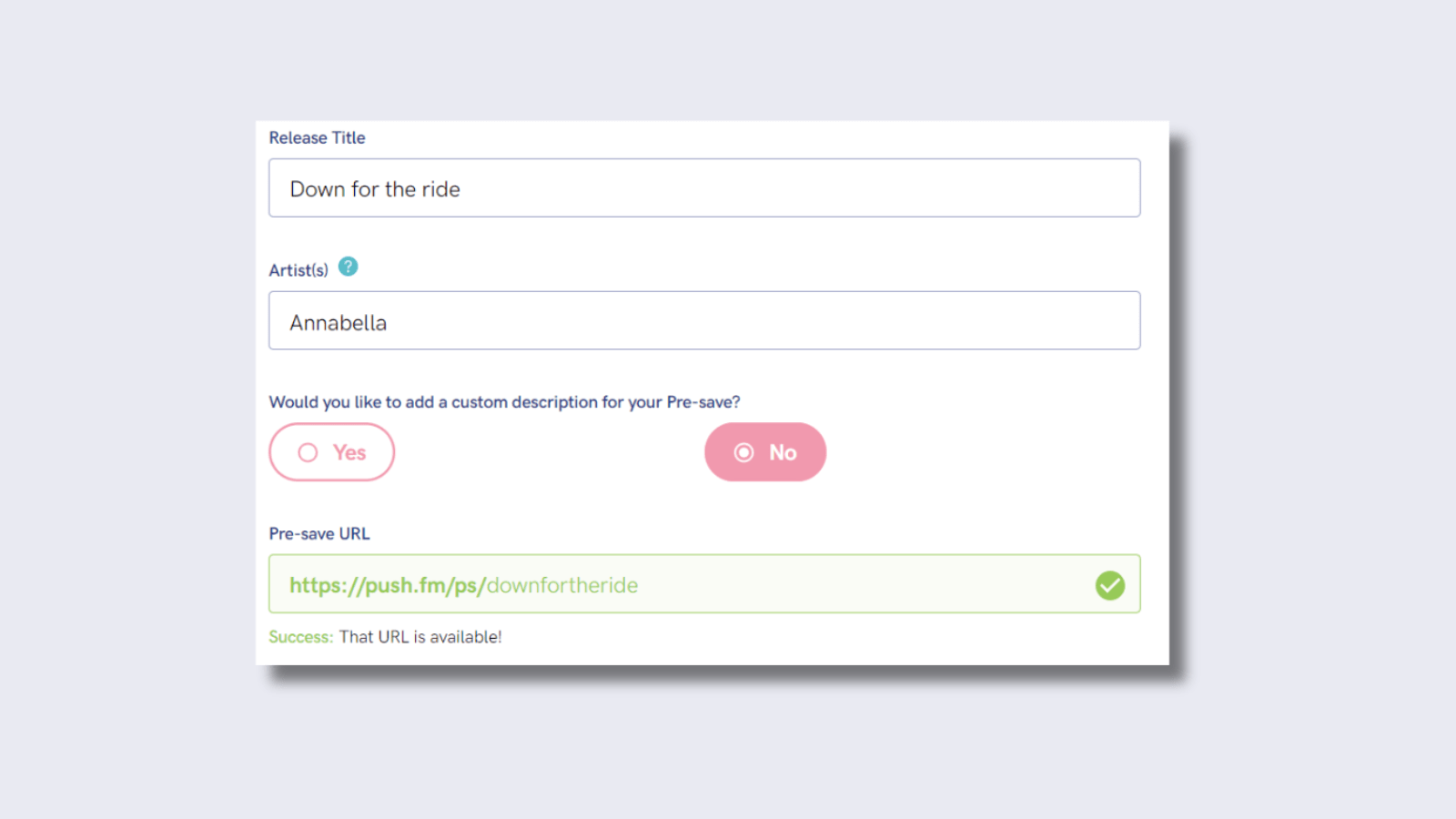 How to create a free Pre-save link