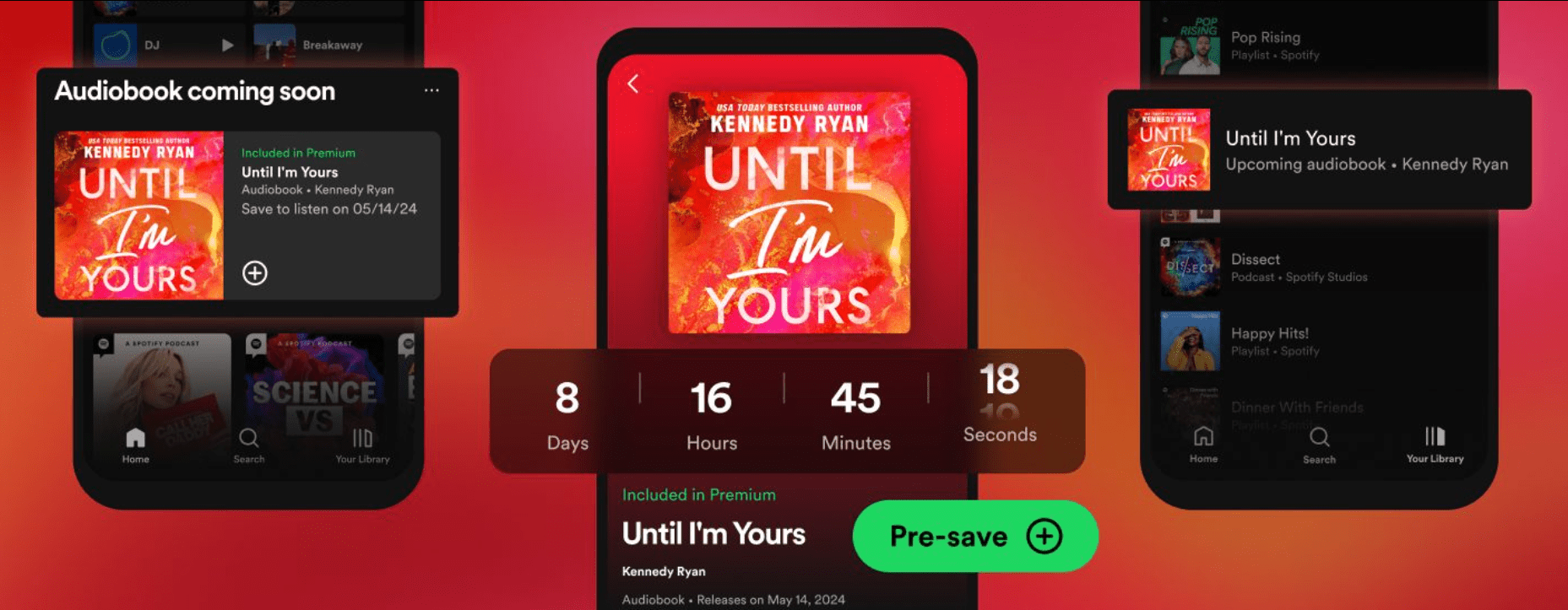 Spotify audiobooks add a countdown feature for new launches - PUSH.fm