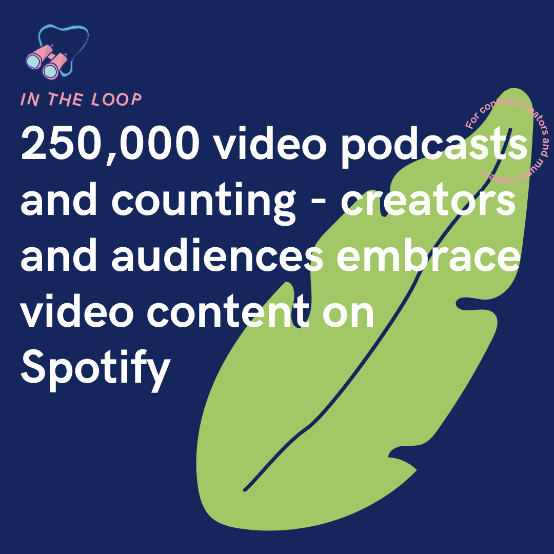 250,000 views across Spotify's video podcasts