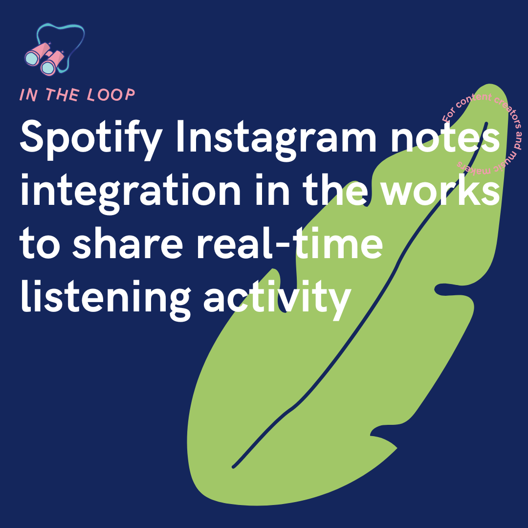 Spotify and Instagram integration for real-time listening Spotify and Instagram integration for real-time listening