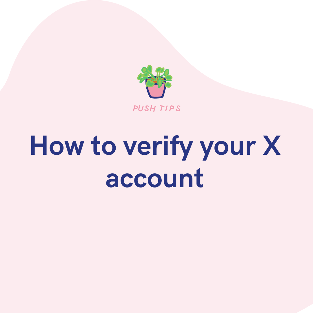 How to verify your X account - PUSH.fm