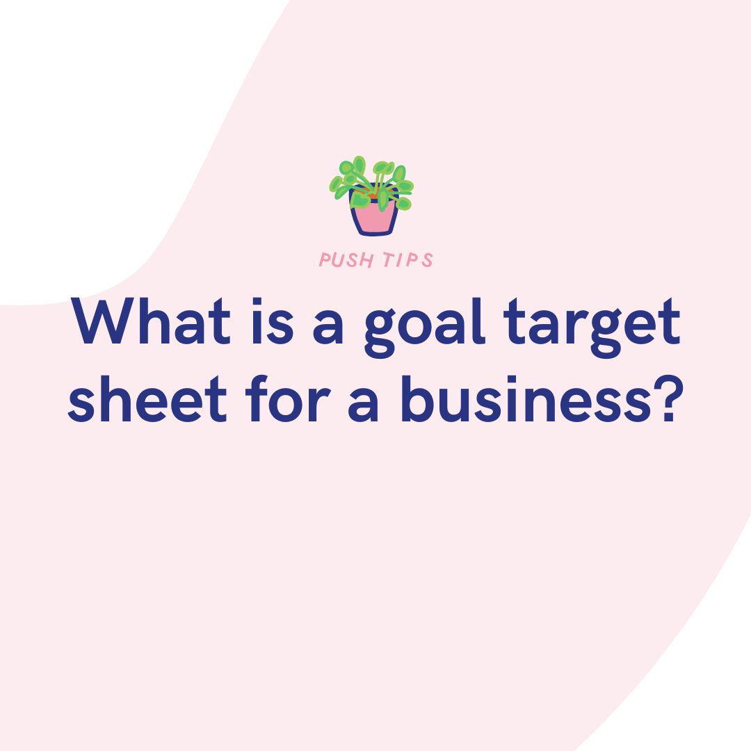 What is a goal target sheet for a business? - PUSH.fm