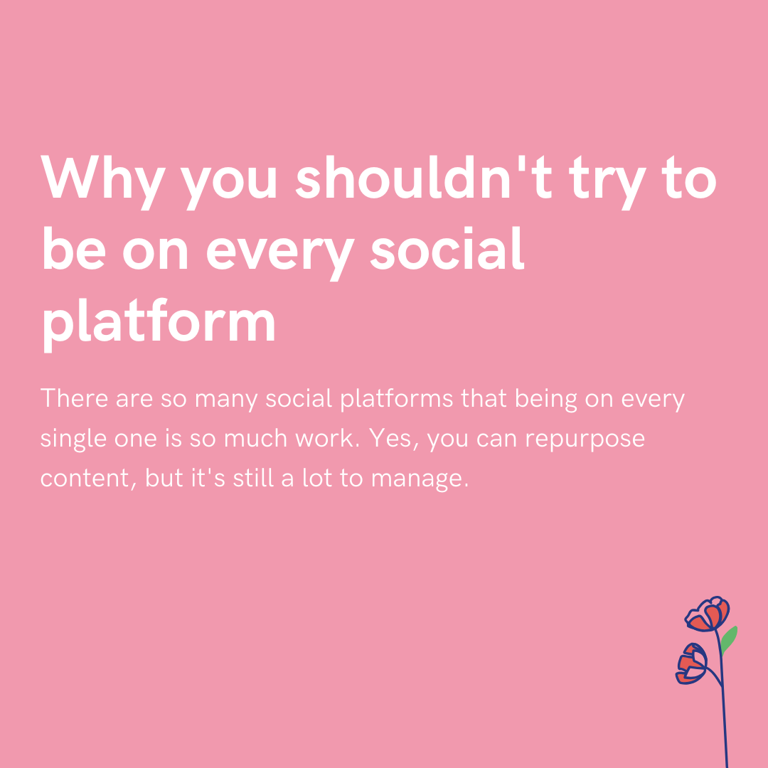 Why you shouldn't try to be on every social platform - PUSH.fm