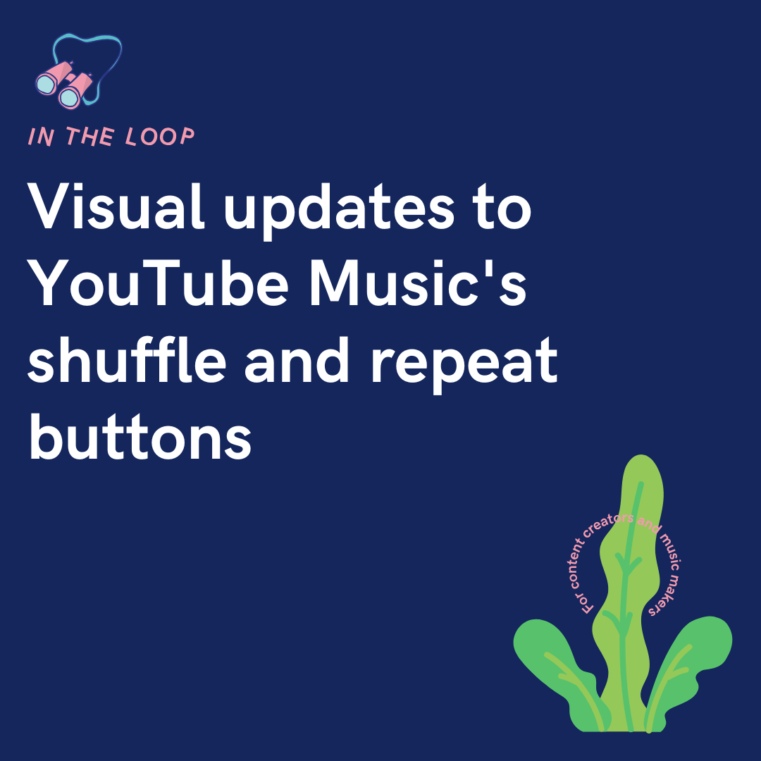 Visual updates to YouTube Music's shuffle and repeat buttons - PUSH.fm