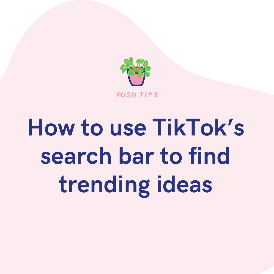 How to use TikTok’s search bar to find trending ideas - PUSH.fm