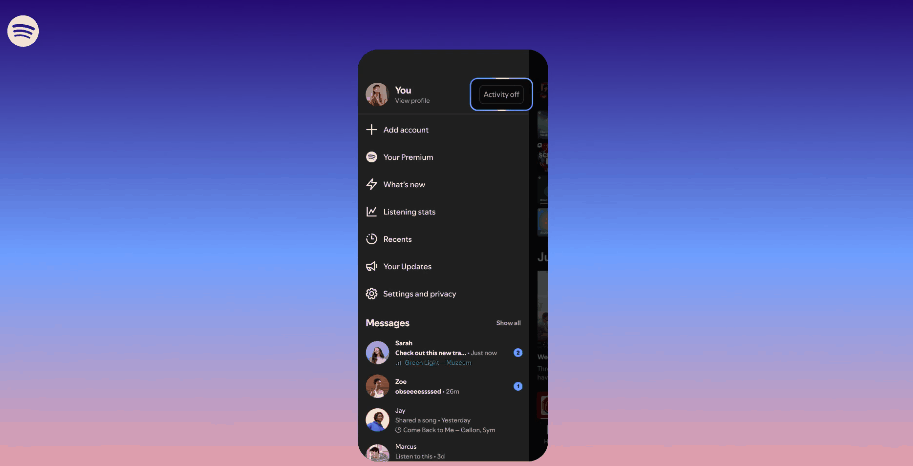 Spotify introduce two new Messages features - Listening activity and ...